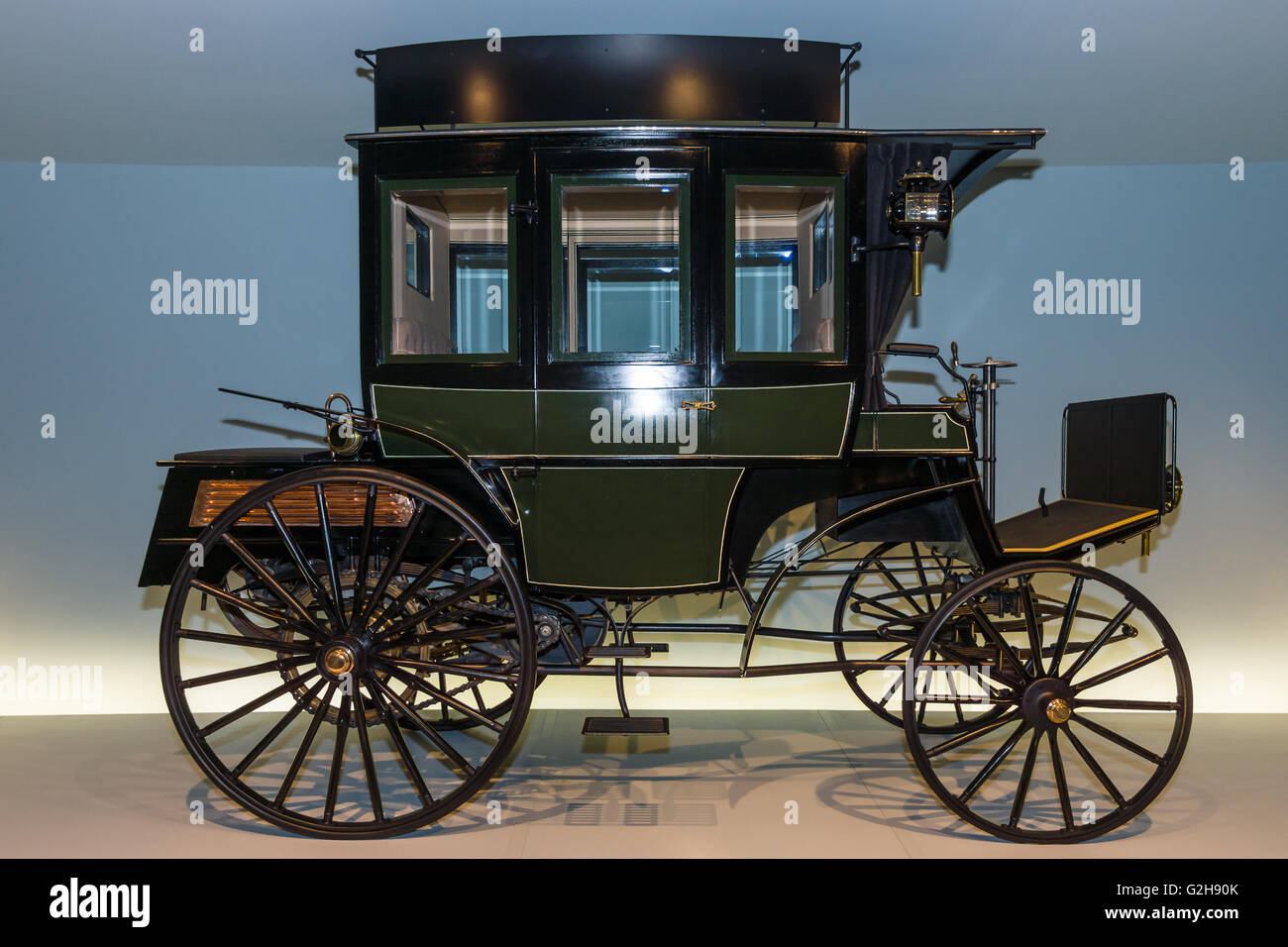 STUTTGART, GERMANY- MARCH 19, 2016: The first bus Benz Omnibus (Benz ...