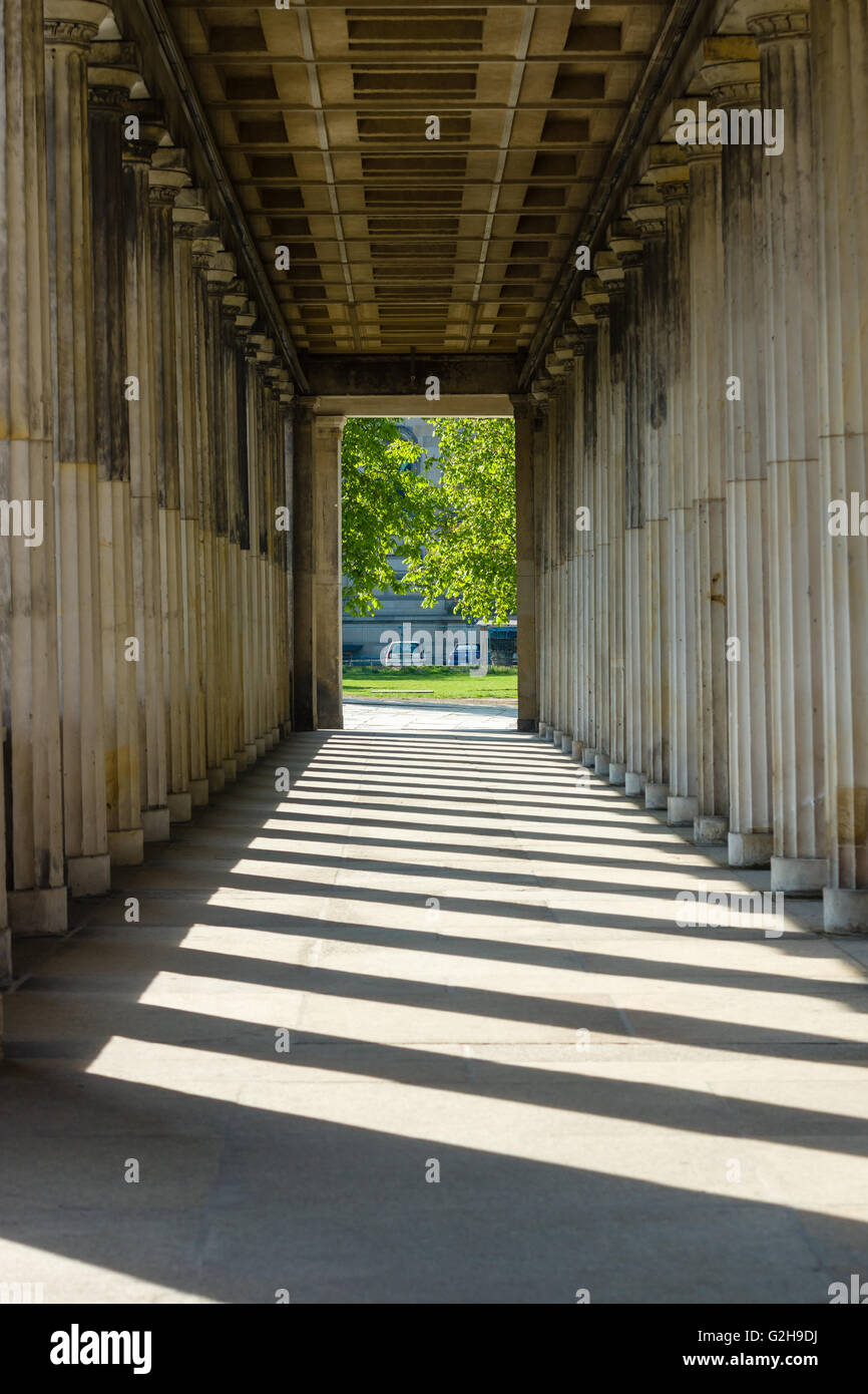 Columns stretching into the distance Stock Photo - Alamy