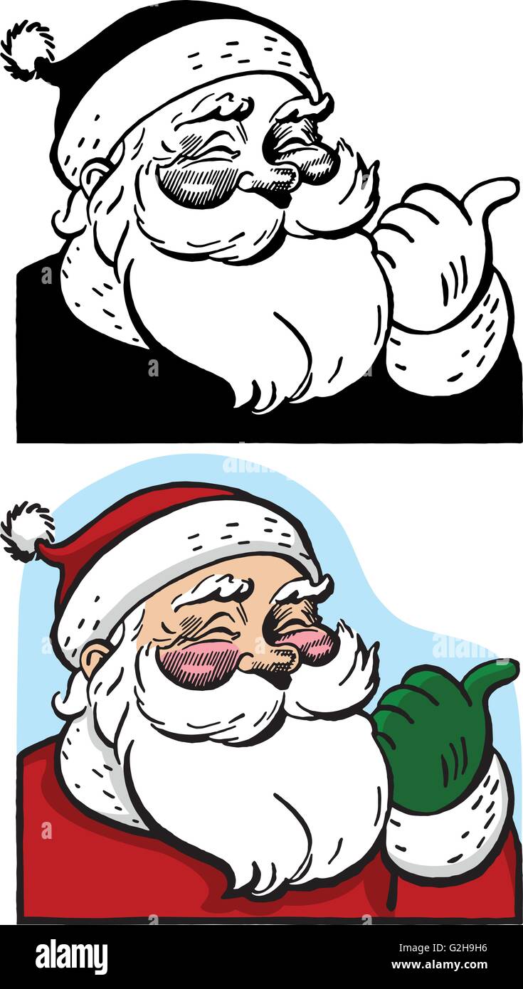 Smiling Santa Claus pointing Stock Vector Image & Art - Alamy
