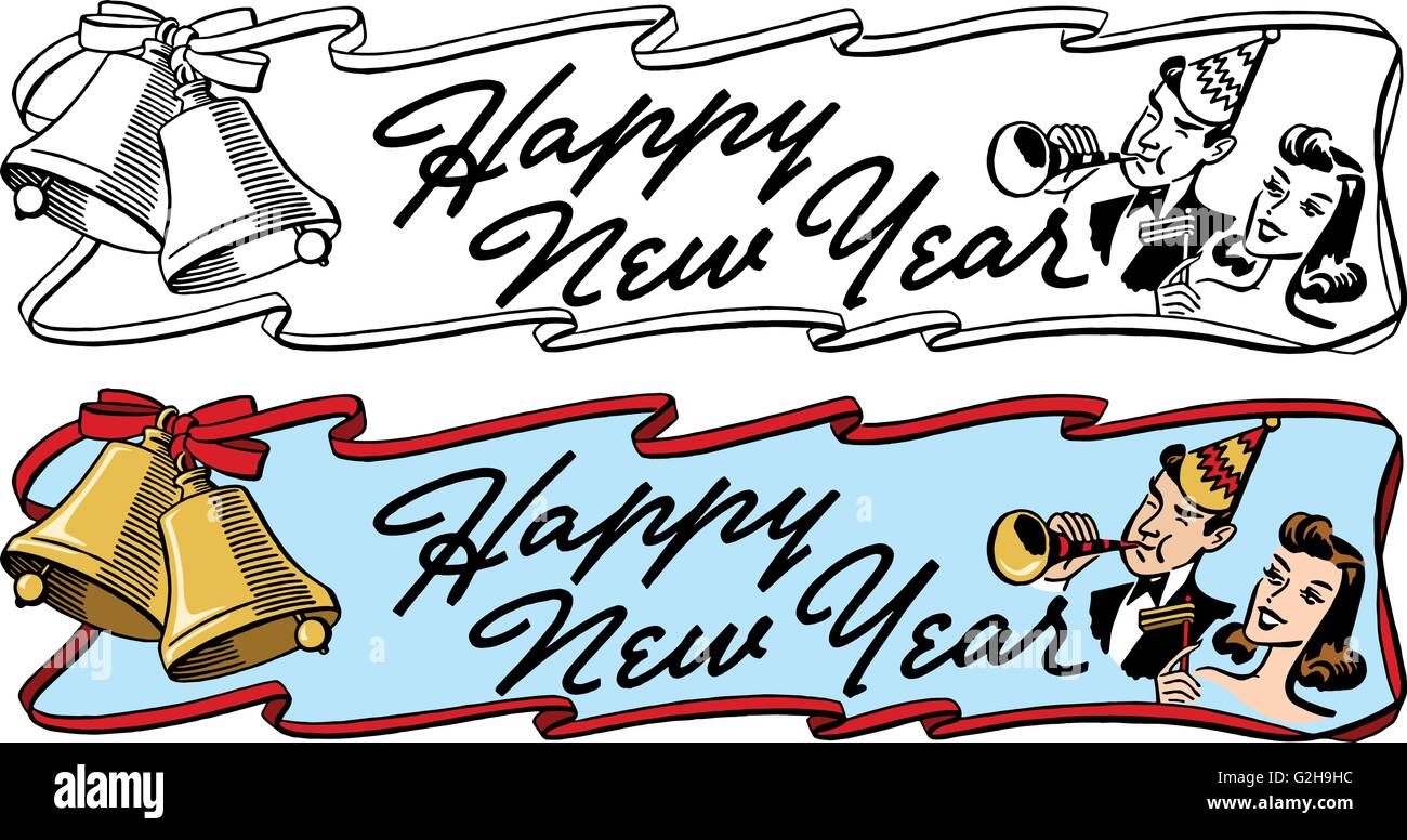 Happy New Year banner Stock Vector Image & Art - Alamy