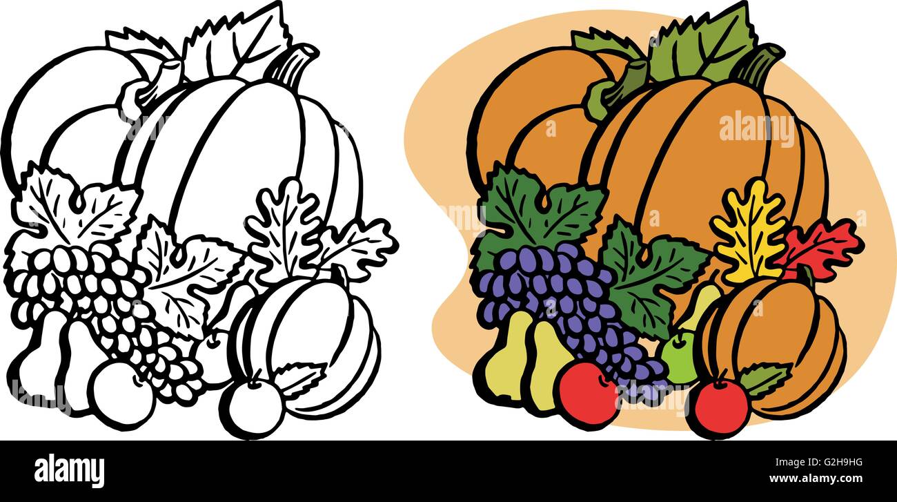 Cartoon fruit drawing hi-res stock photography and images - Alamy