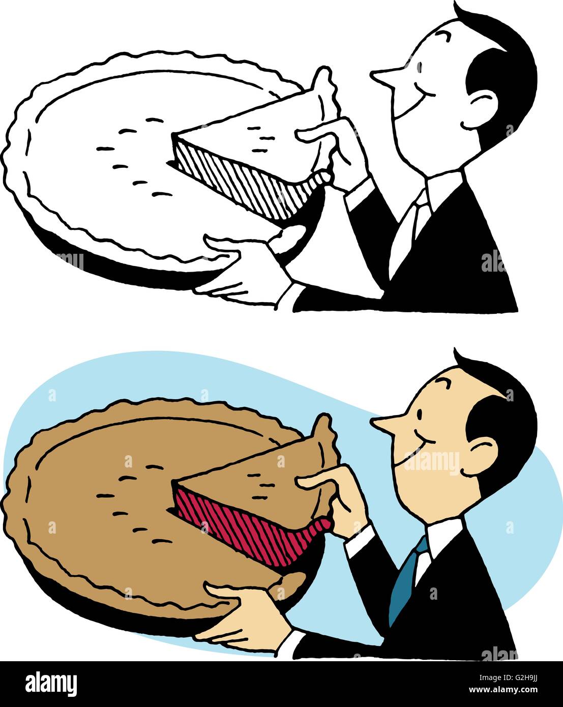 Cartoon pie hi-res stock photography and images - Alamy