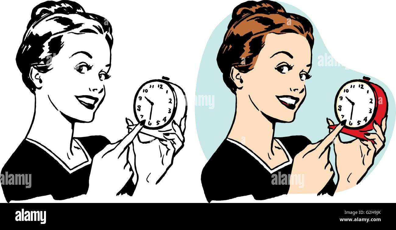 Alarm clock cartoon illustration hi-res stock photography and images ...