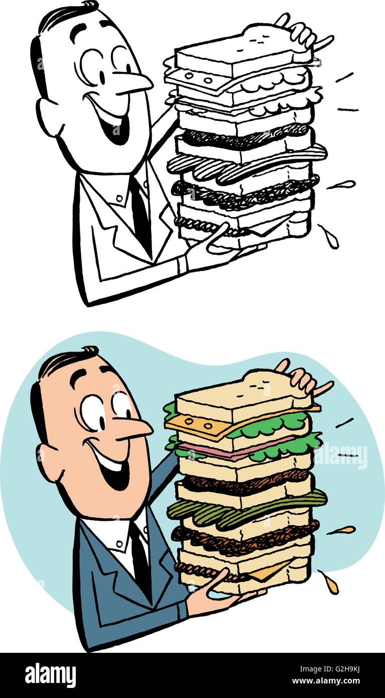 Man giant sandwich hi-res stock photography and images - Alamy