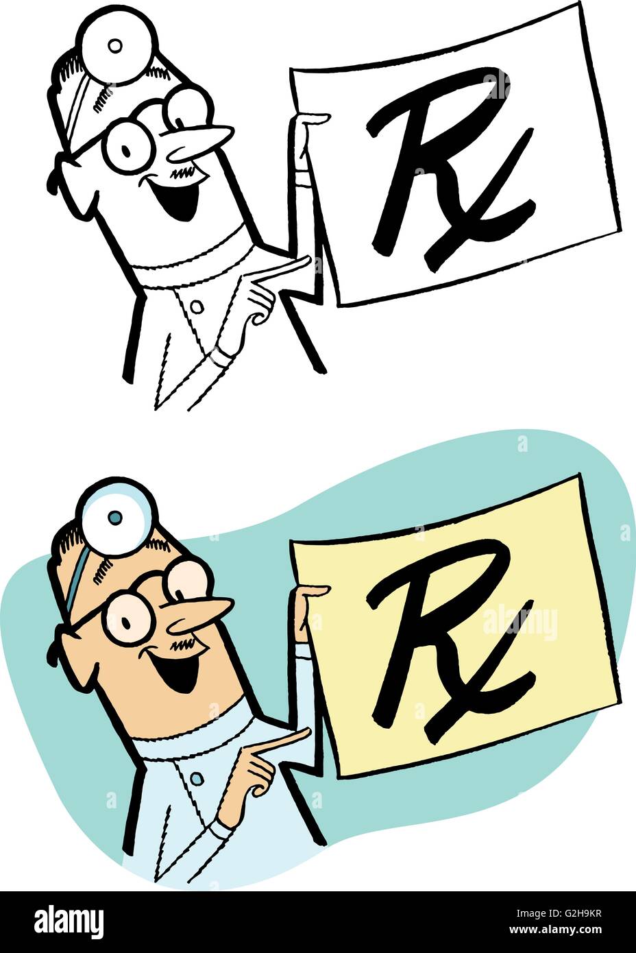 Doctor holds up prescription paper Stock Vector Image & Art - Alamy
