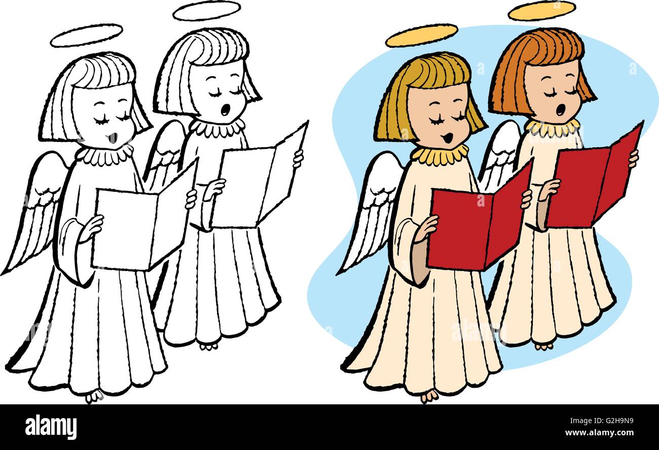 Choir Of Angels Singing Clipart