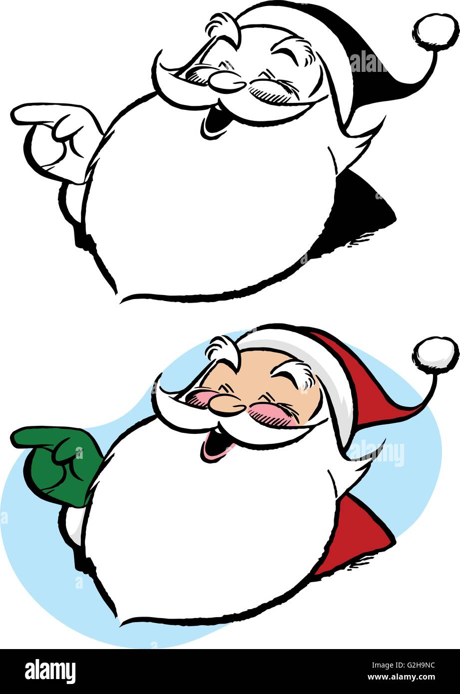 Pointing Santa Claus Stock Vector Image & Art - Alamy