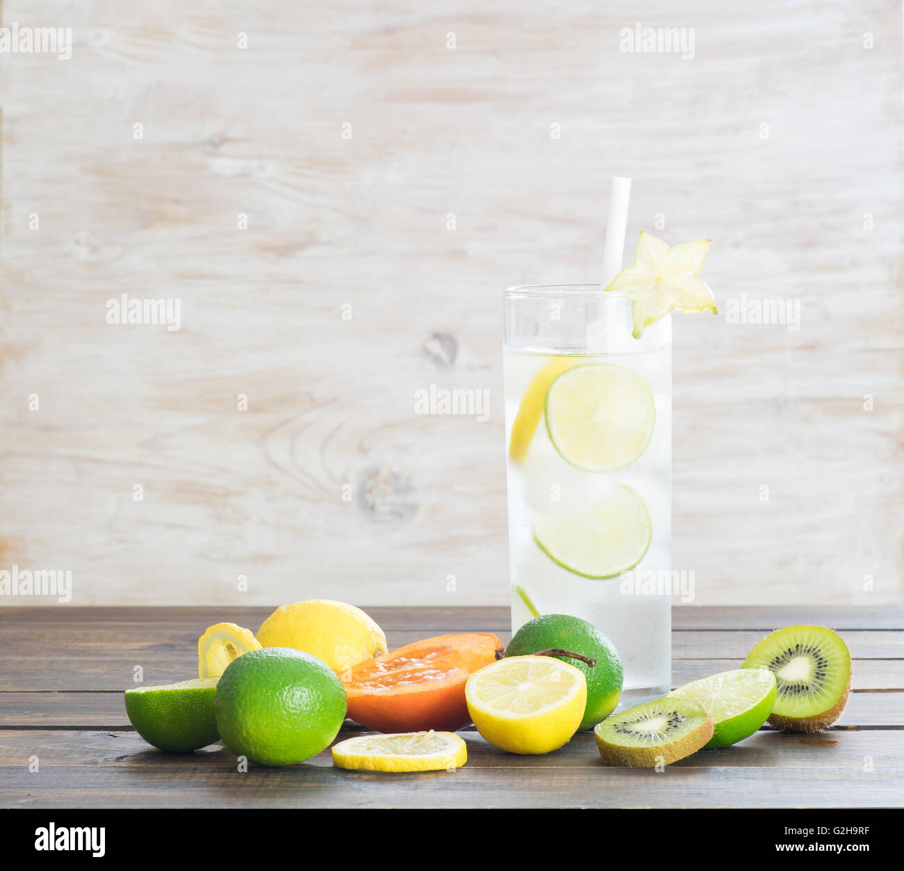 Ice cold drinks and exotic fruits Stock Photo - Alamy