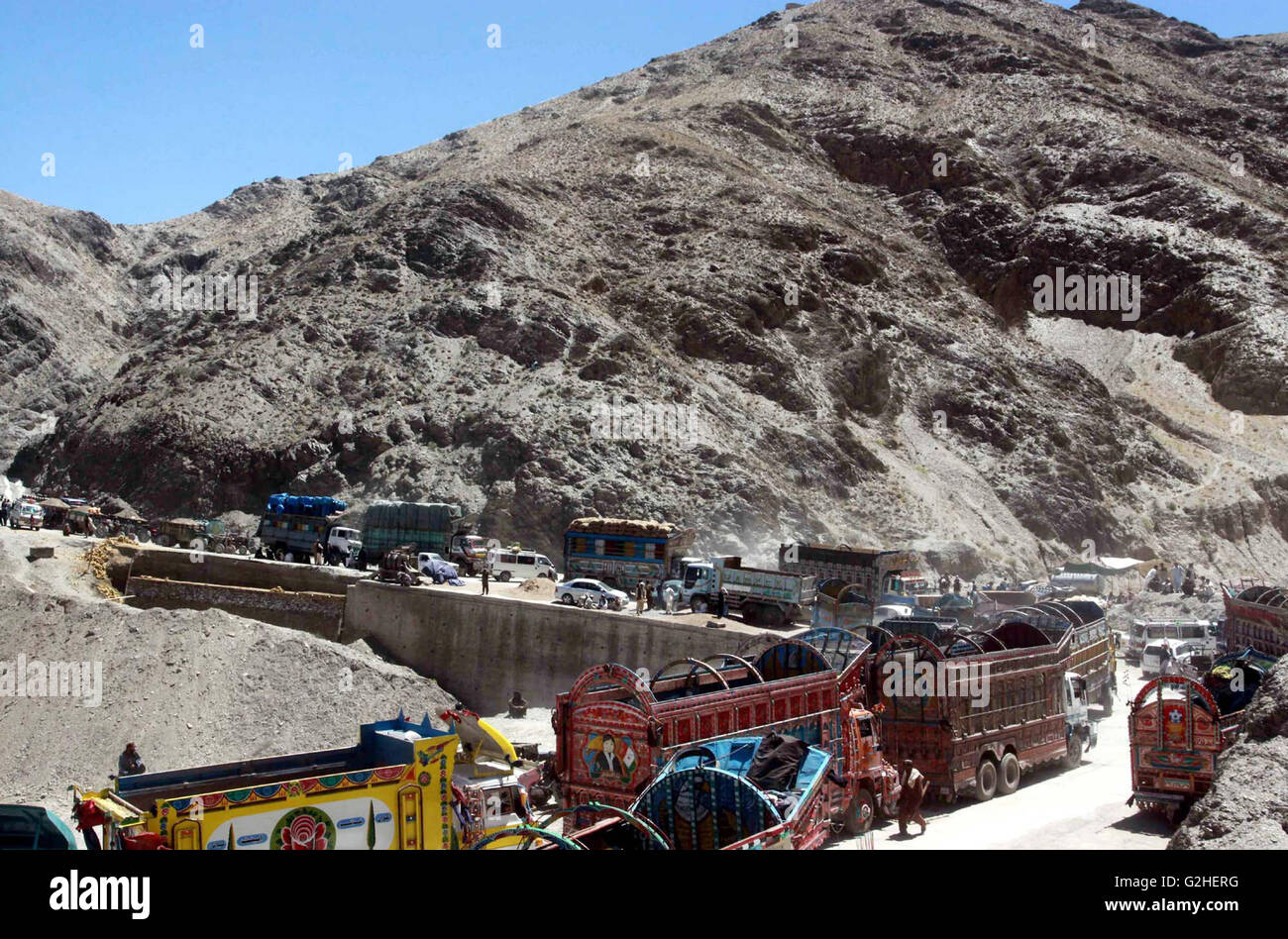 A large numbers of vehicles stuck in traffic during protest ...