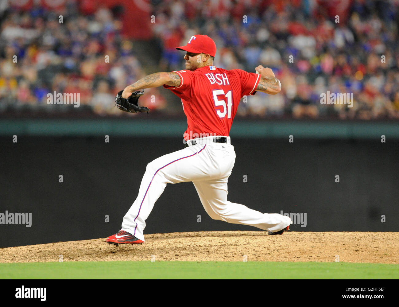 May 28, 2016: Texas Rangers relief pitcher Matt Bush #51 during an MLB ...