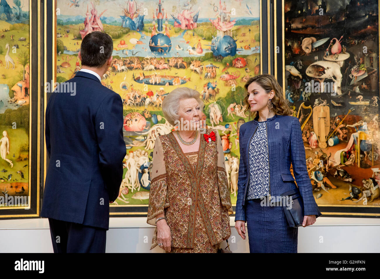 Madrid, Spain. 30th May, 2016. King Felipe and Queen Letizia of Spain ...