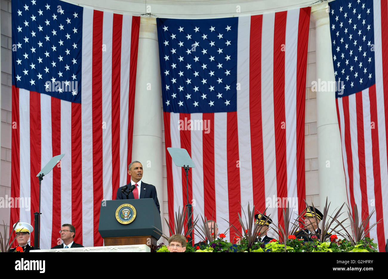 United States President Barack Obama makes remarks at the Amphitheater ...
