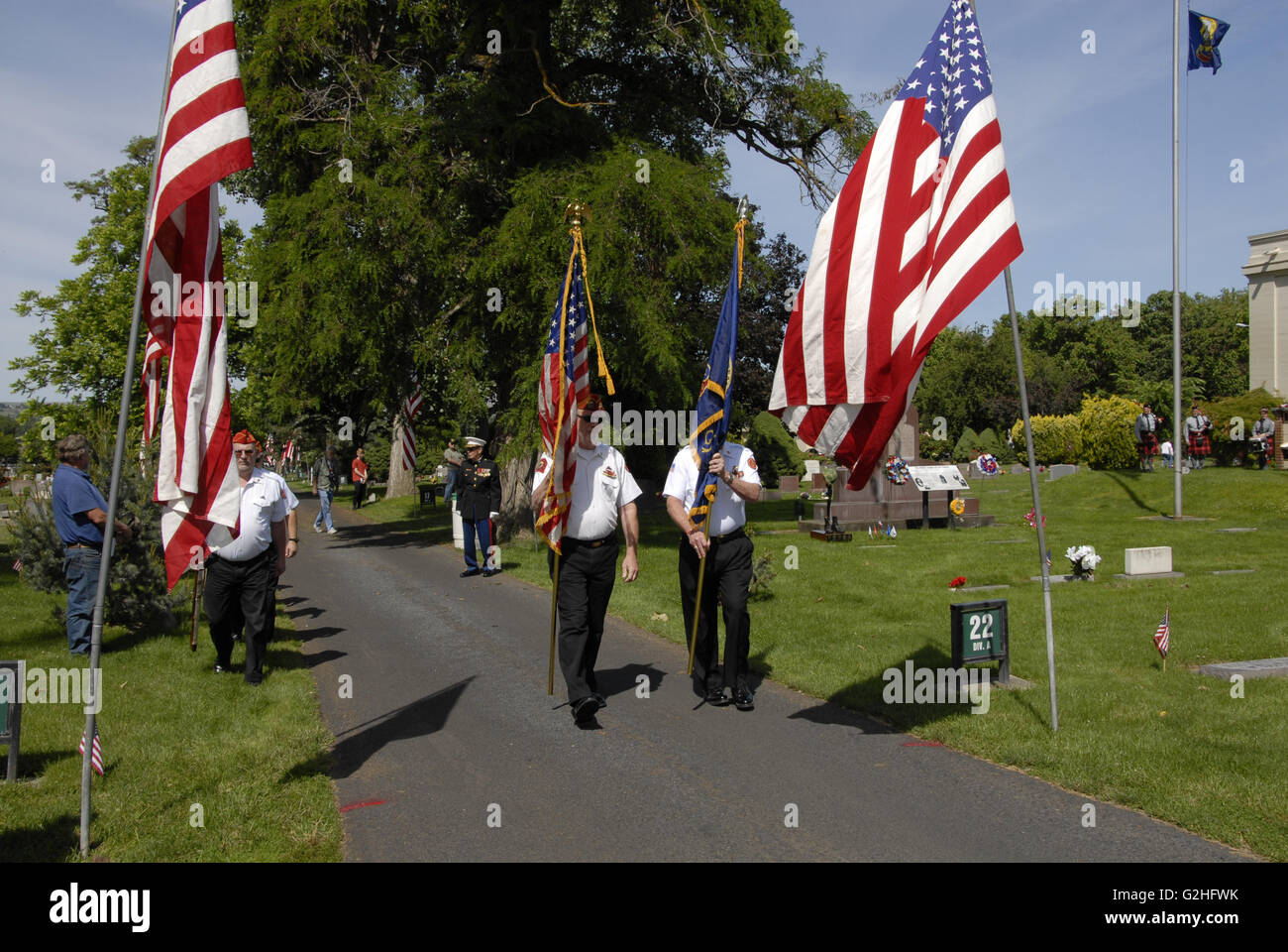 Lewiston, Idaho, USA. 30th May, 2016. Memorial day ceremony and people ...