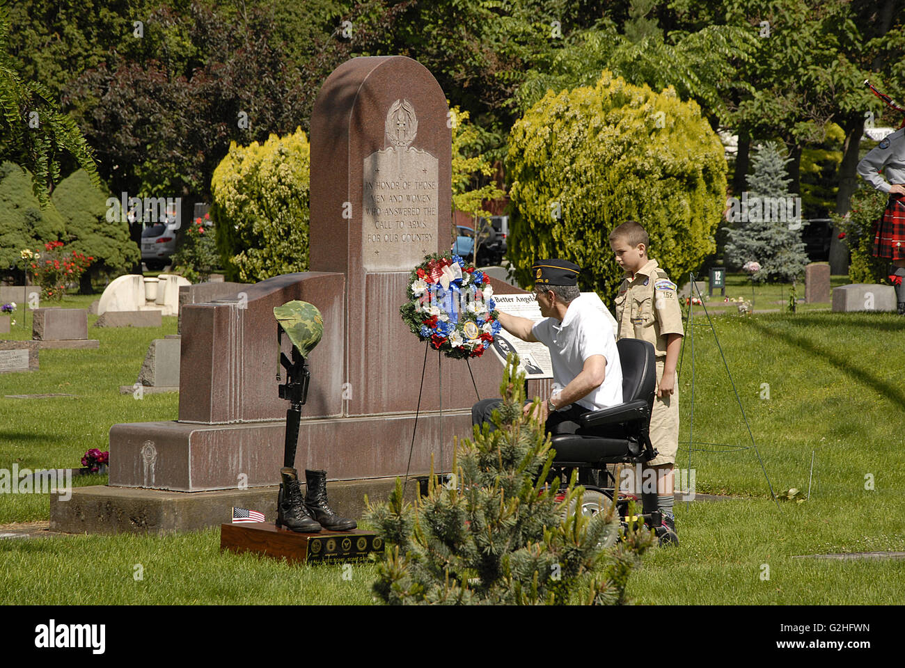 Lewiston, Idaho, USA. 30th May, 2016. Memorial day ceremony and people ...