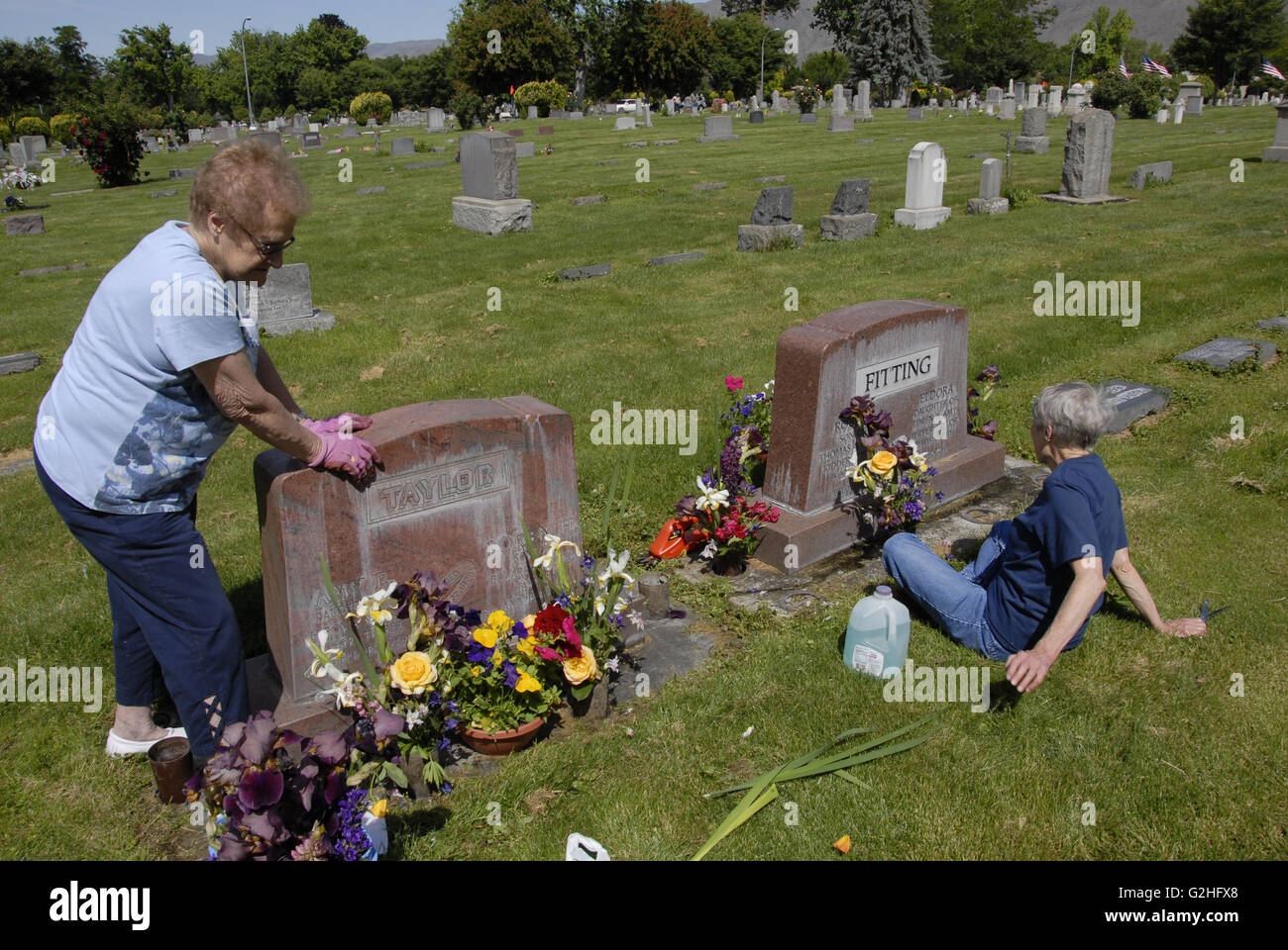 Lewiston, Idaho, USA. 30th May, 2016. Memorial day ceremony and people ...