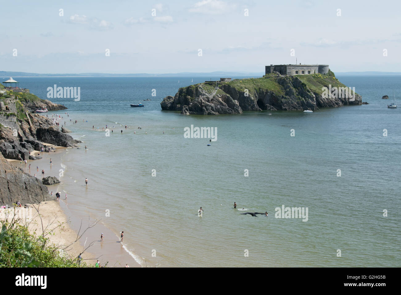 UK weather: Sunny weather in Tenby, Pembrokeshire, West Wales, as ...