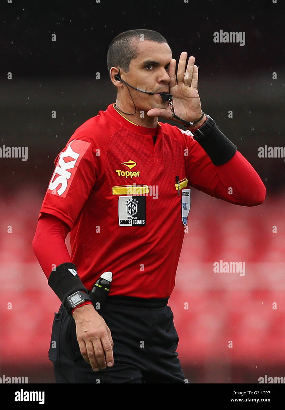 SAO PAULO, Brazil - 29/05/2016: SAO PAULO X PALM TREES - The referee ...