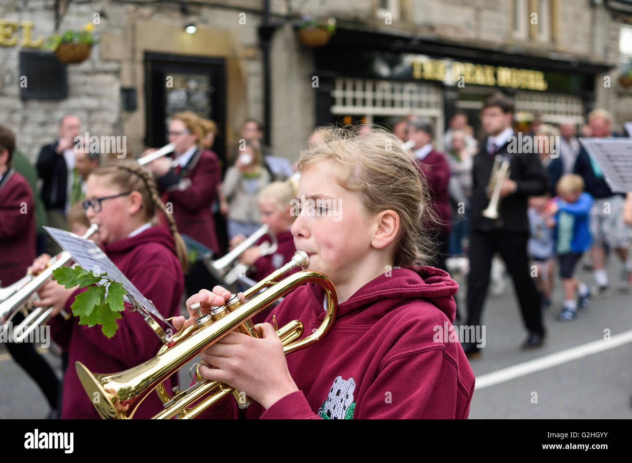 Castleton garland ceremony hi-res stock photography and images - Alamy