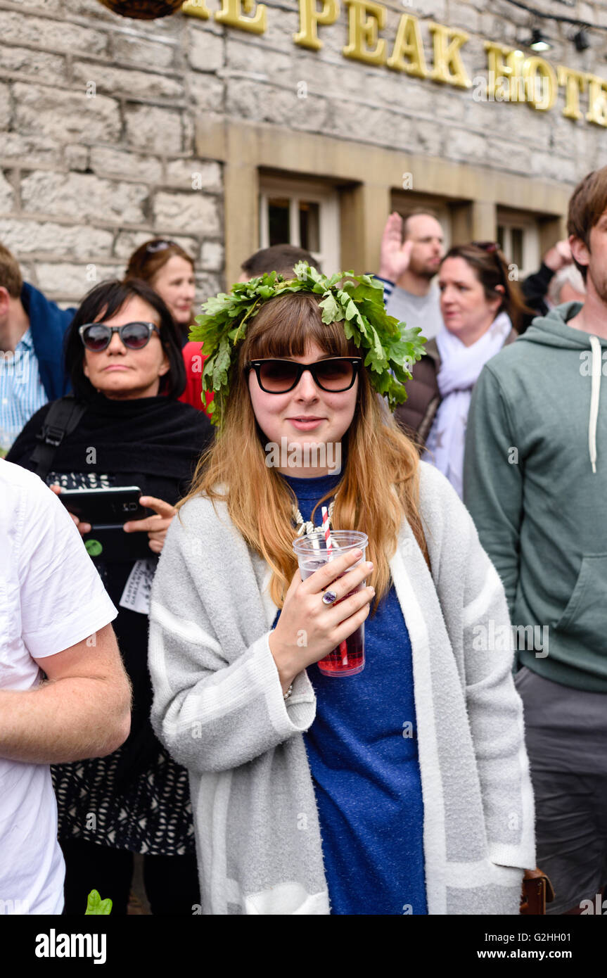 Castleton, Derbyshire, UK. 30th May, 2016. Ancient Garland Ceremony ...