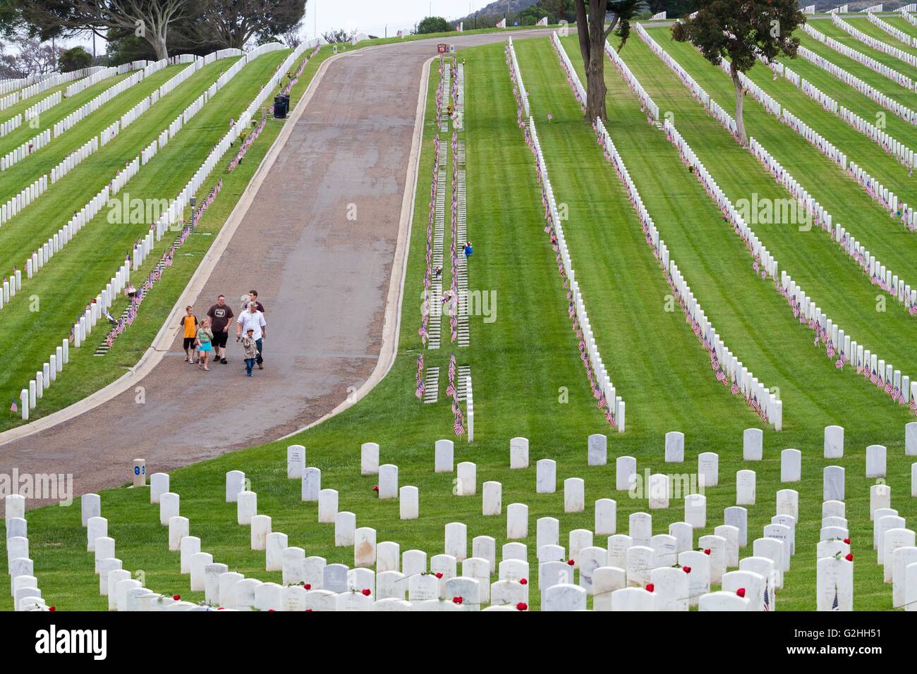 San Diego, CA, USA. 30th May, 2016. Fort Rosecrans National Cemetery ...