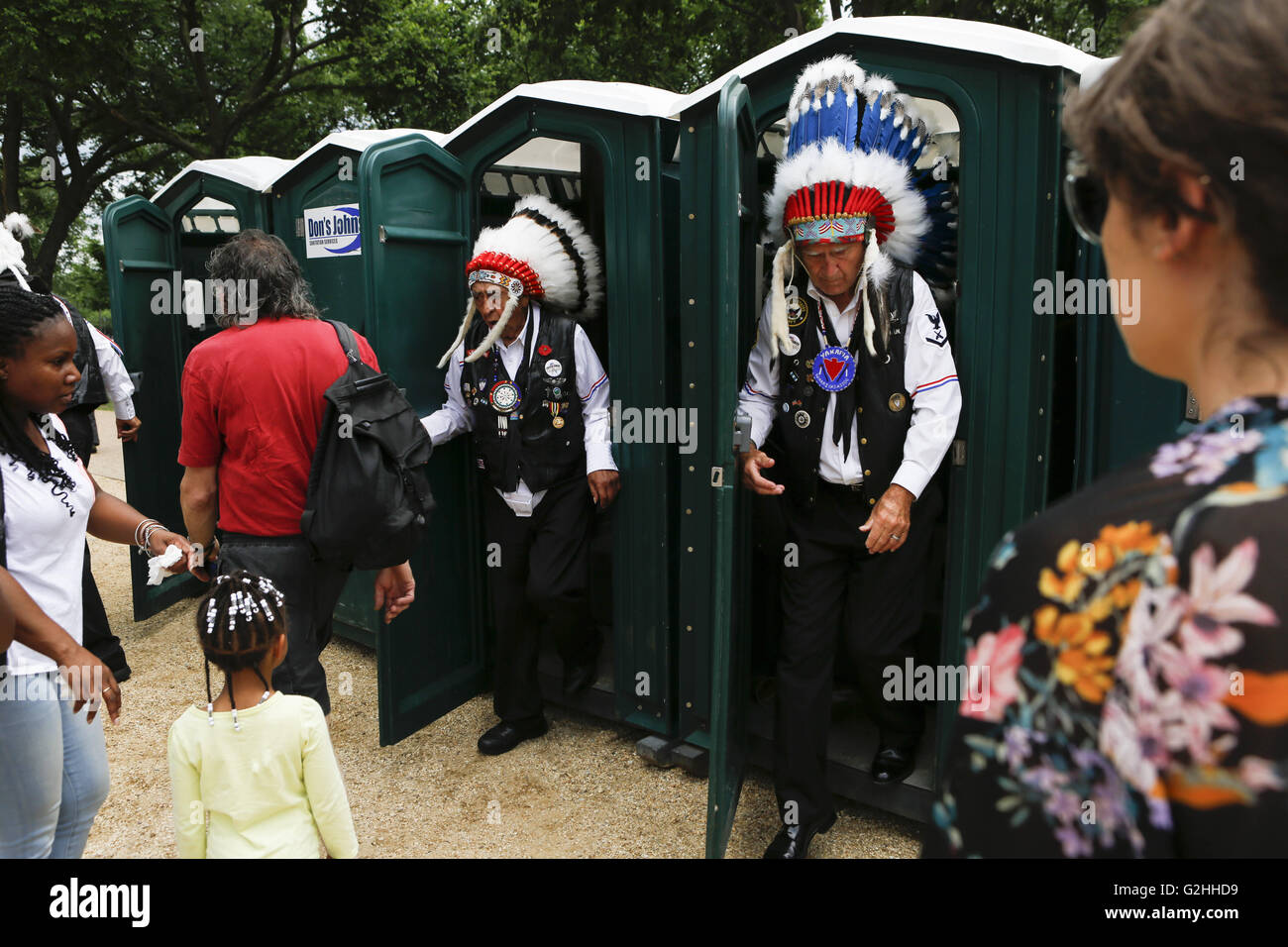 Washington, D.C, USA. 30th May, 2016. Native American Veterans taking a ...