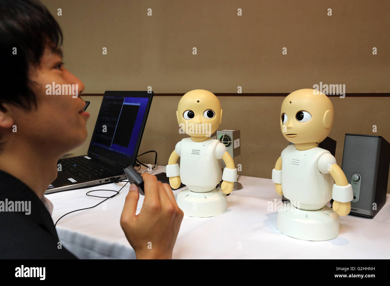 Tokyo, Japan. 30th May, 2016. Japan's telecom giant NTT researcher ...