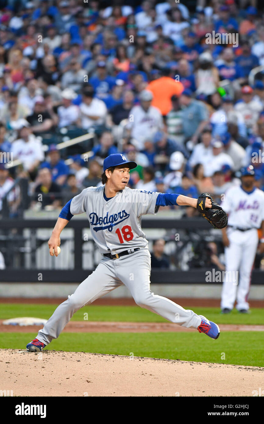New York, USA. 28th May, 2016. Kenta Maeda (Dodgers) MLB : Kenta Maeda ...