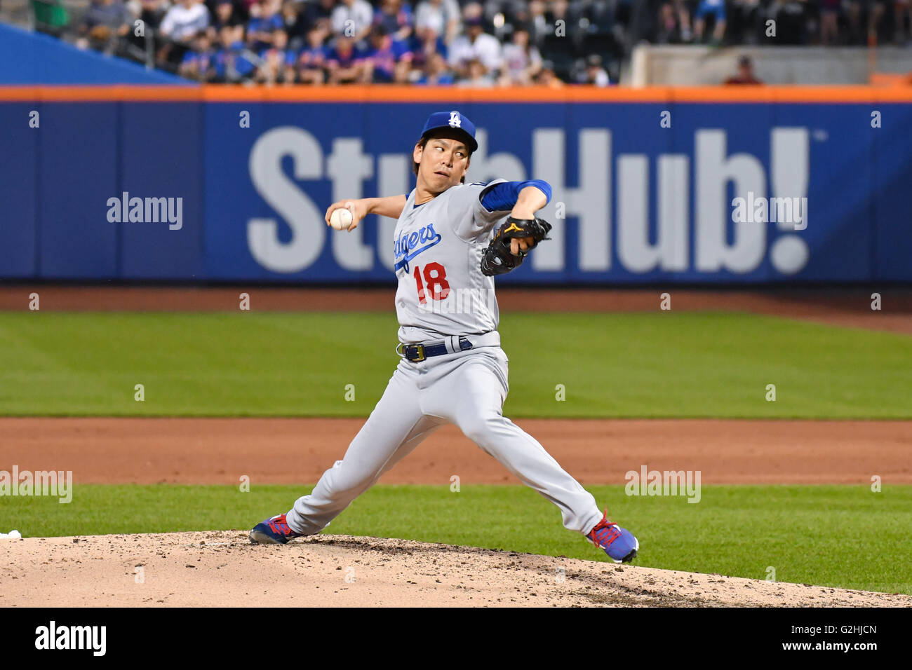 New York, USA. 28th May, 2016. Kenta Maeda (Dodgers) MLB : Kenta Maeda ...