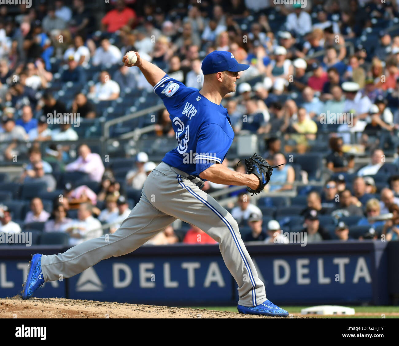 the Bronx, NY, USA. 26th May, 2016. J.A. Happ (Blue Jays), MAY 26, 2016 ...