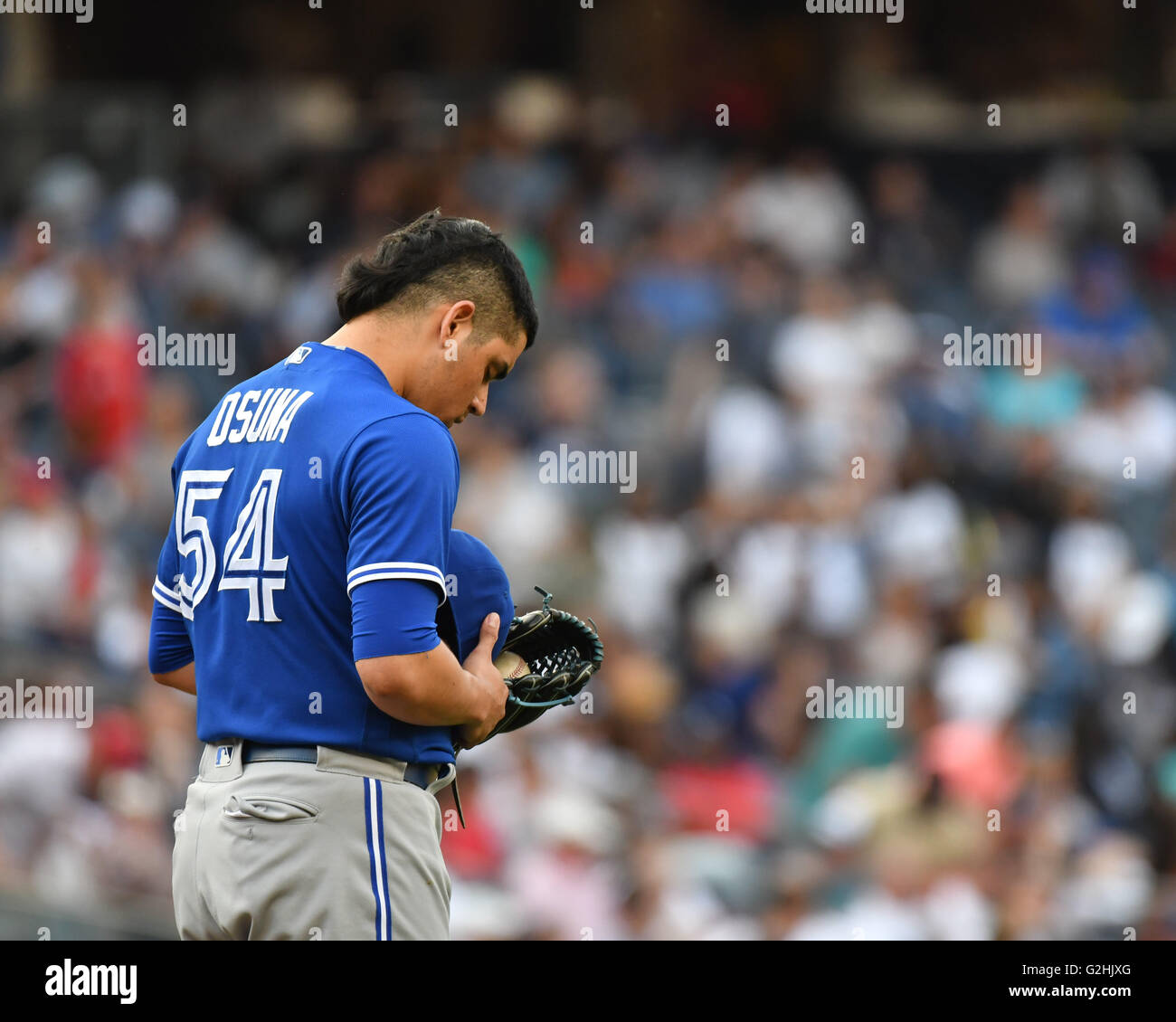 the Bronx, NY, USA. 26th May, 2016. Roberto Osuna (Blue Jays), MAY 26 ...