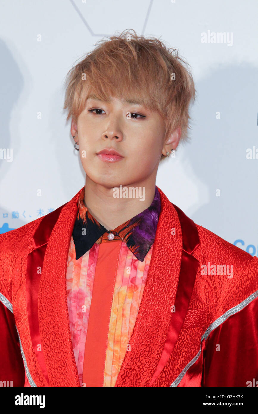 Woo-Sik(CODE-V), Apr 10, 2016 : Woosik, South Korean boy group CODE-V attend "KCON 2016 JAPAN ...