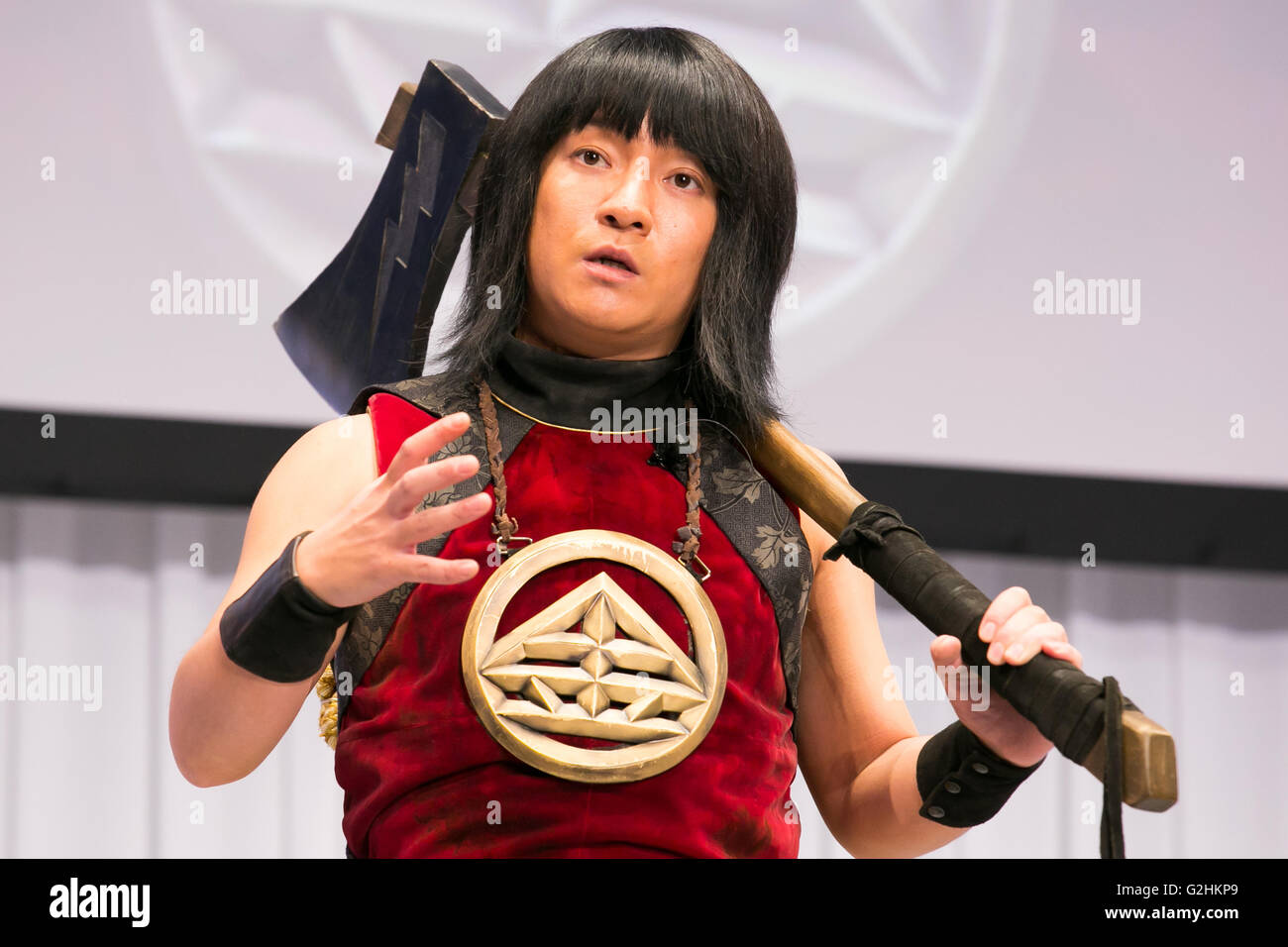 Japanese actor Gaku Hamada speaks during a press conference for the new ...