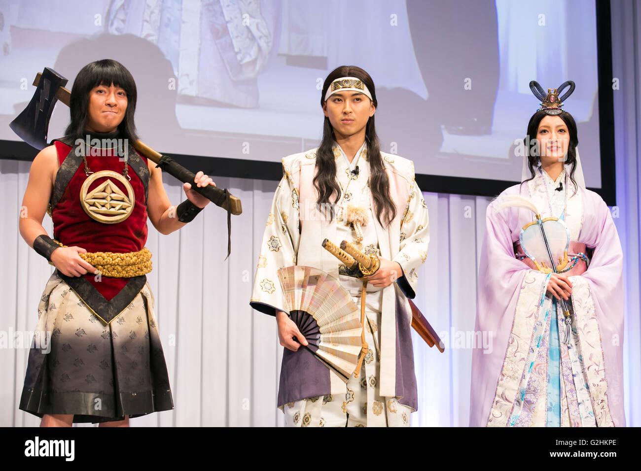 (L to R) Japanese actors Gaku Hamada, Shota Matsuda and Nanao attend a ...