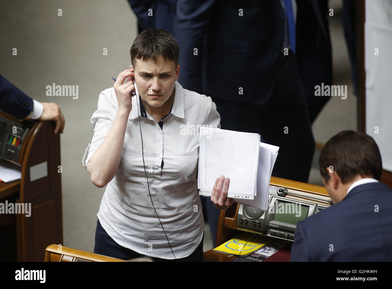 Kiev, Ukraine. 31st May, 2016. Nadia Savchenko, Ukrainian pilot, member ...