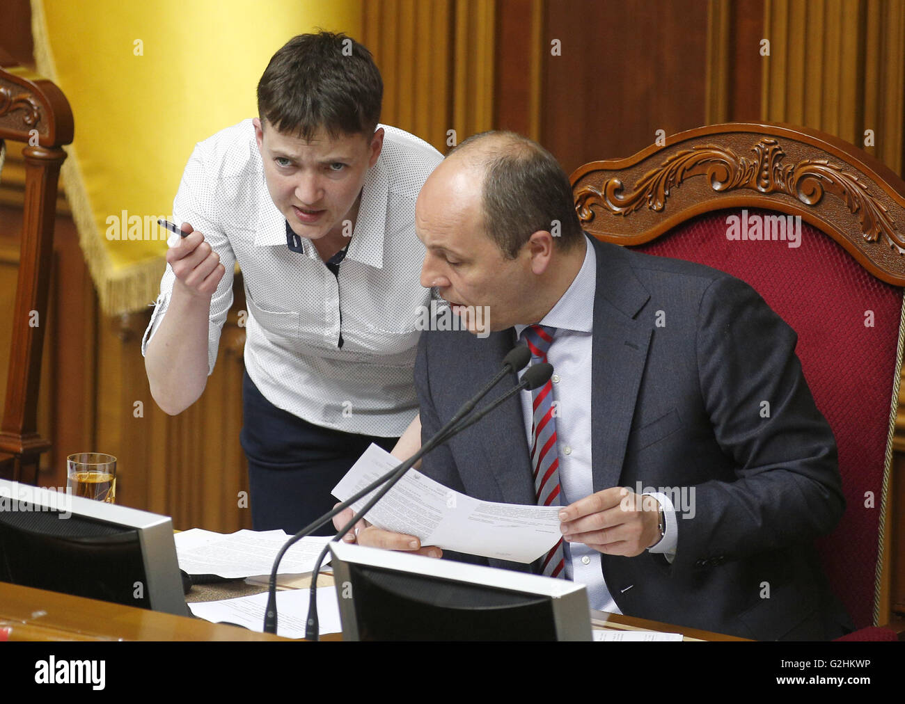 Kiev, Ukraine. 31st May, 2016. Nadia Savchenko, Ukrainian pilot, member ...