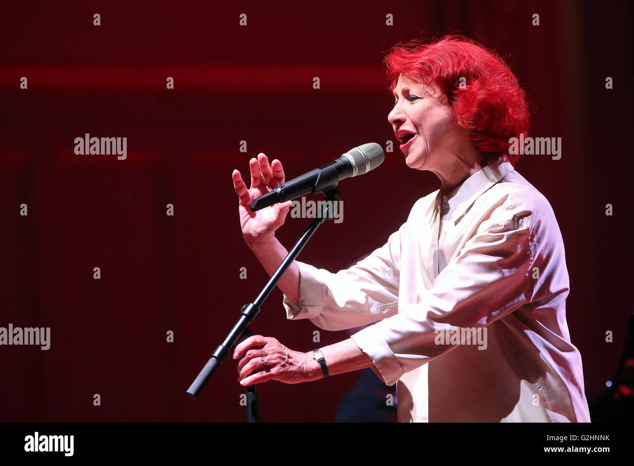 Israeli singer and actress Esther Ofarim on stage at Laeiszhalle in ...