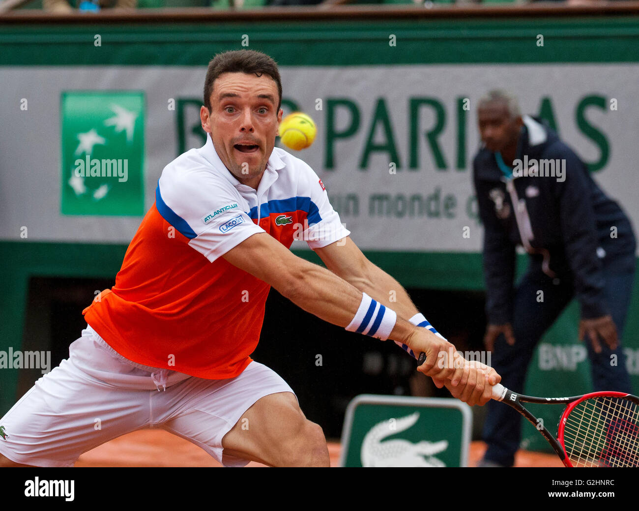 Paris, France, 31 June, 2016, Tennis, Roland Garros, Roberto Bautista ...