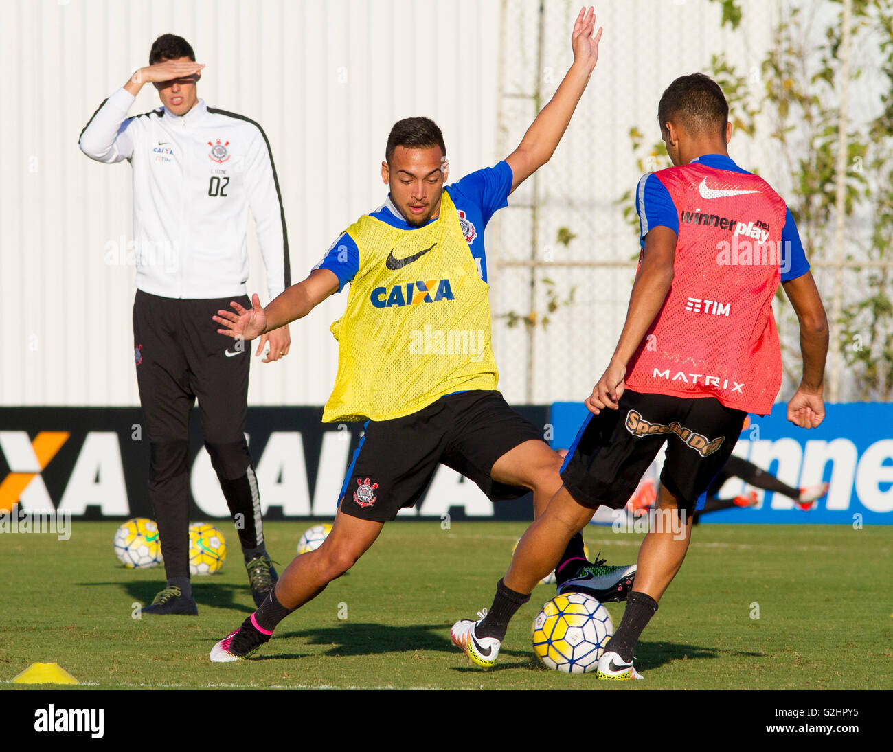 SAO PAULO, Brazil - 31/05/2016: TRAINING CORINTHIANS - Maycon brand ...