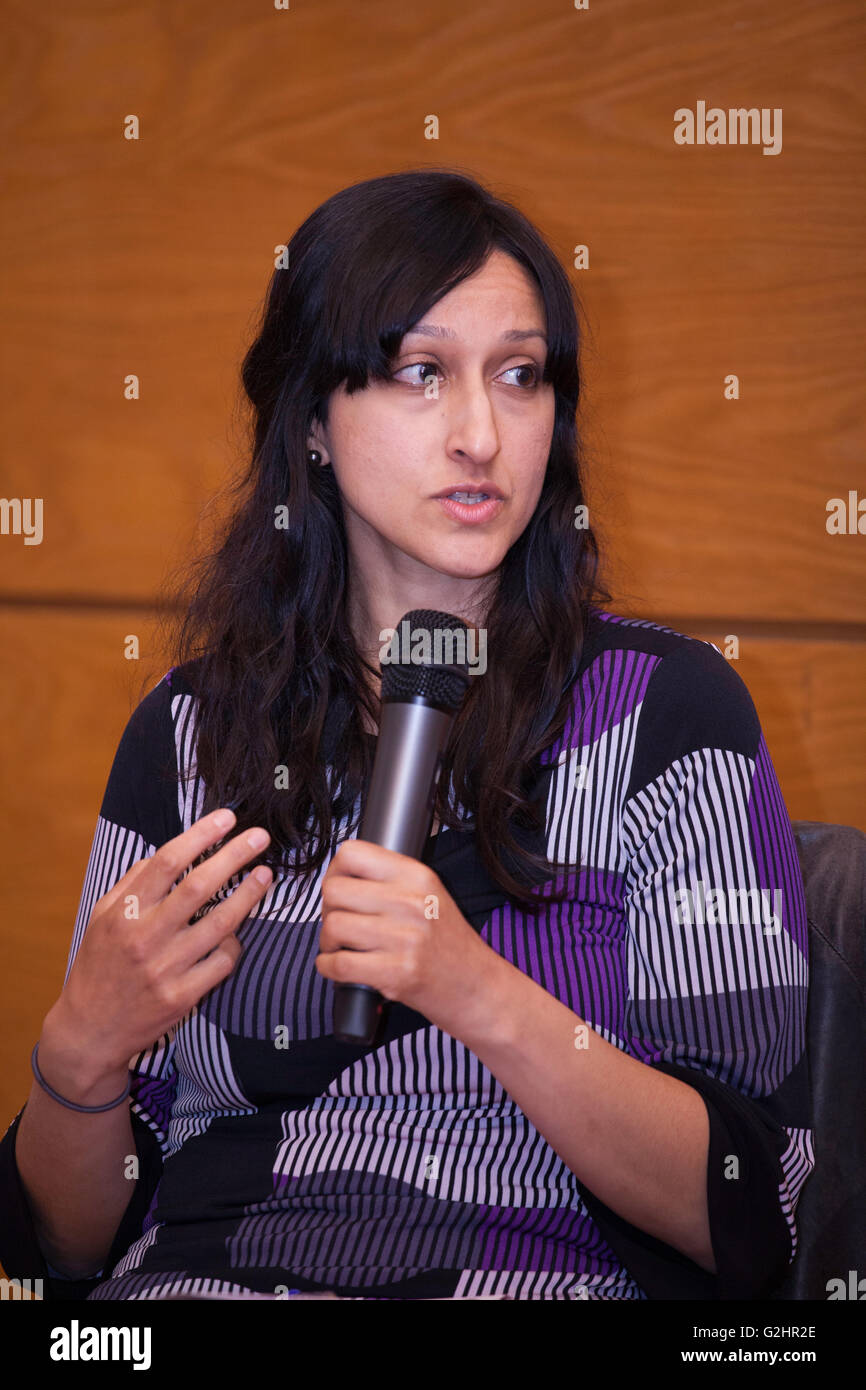 London, England. 31st May, 2016. Arifa Akbar interviewing Juan Gabriel ...