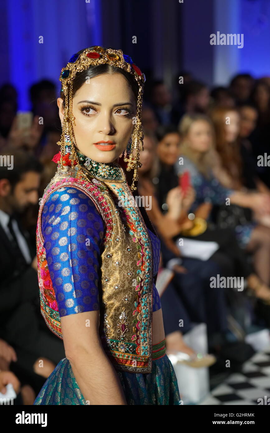 London, UK. 31st May, 2016. Pakistani Fashion a Model wearing Designer ...