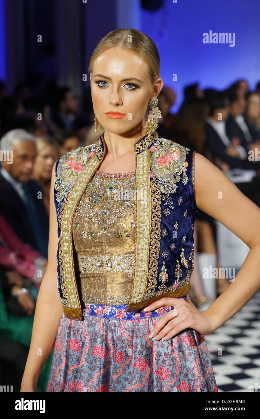 London, UK. 31st May, 2016. Pakistani Fashion a Model wearing Designer ...