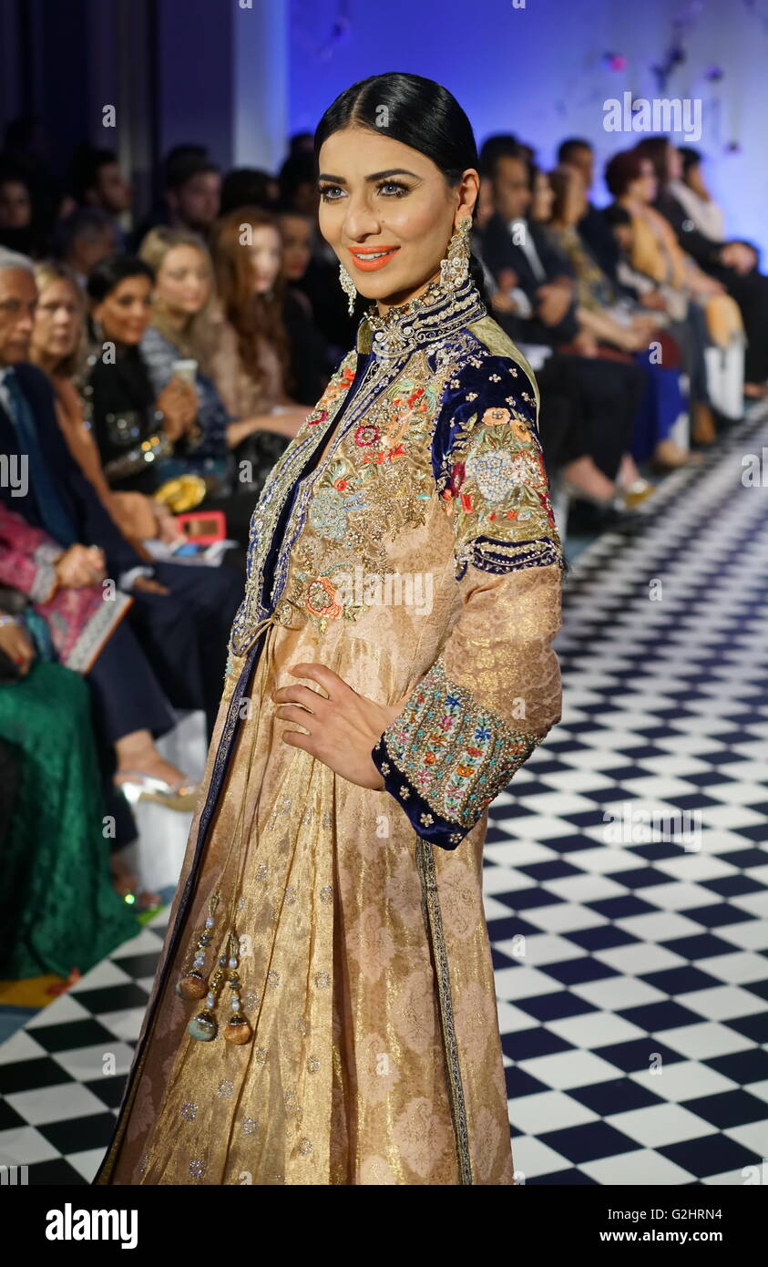 London, UK. 31st May, 2016. Pakistani Fashion a Model wearing Designer ...