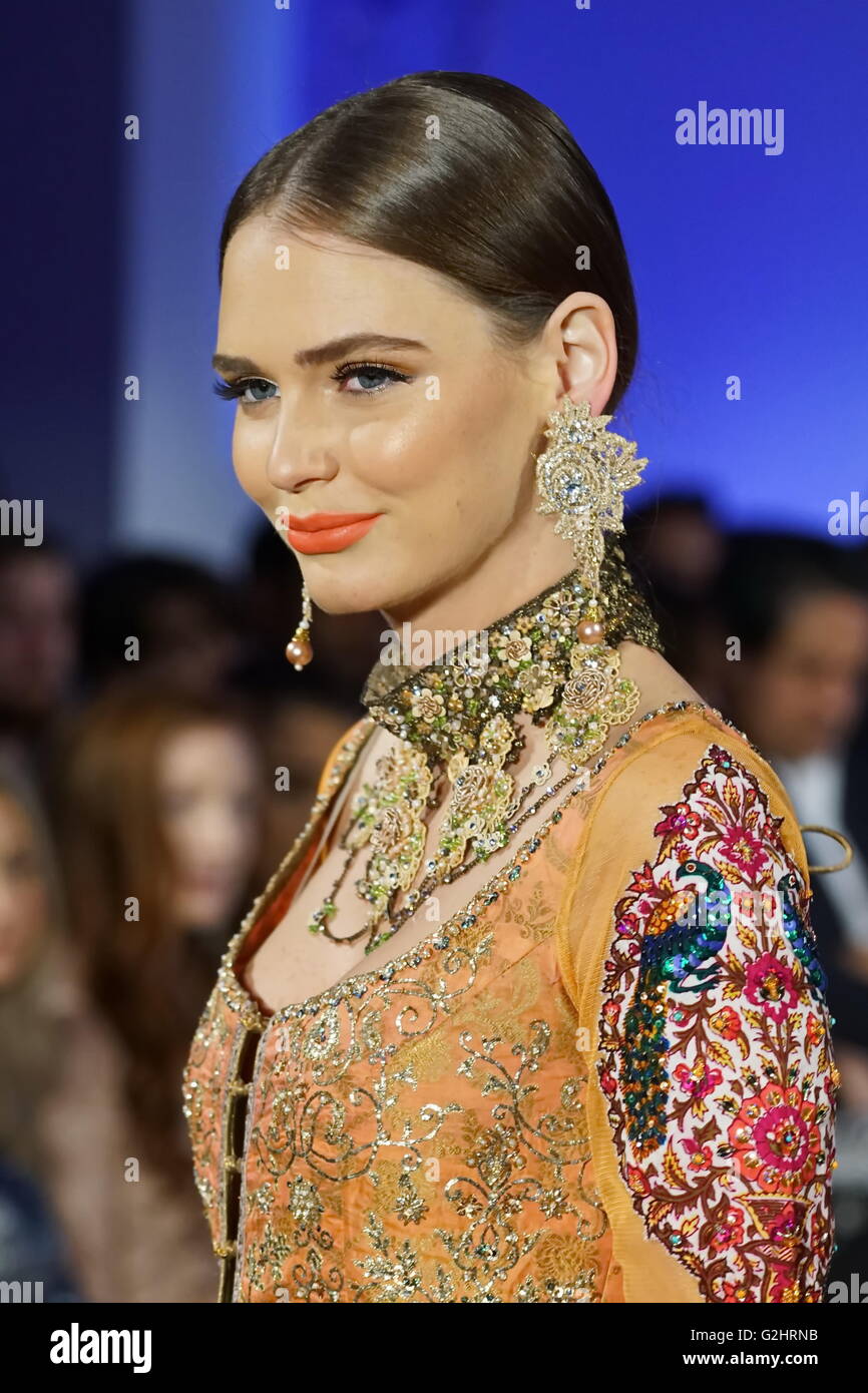 London, UK. 31st May, 2016. Pakistani Fashion a Model wearing Designer ...