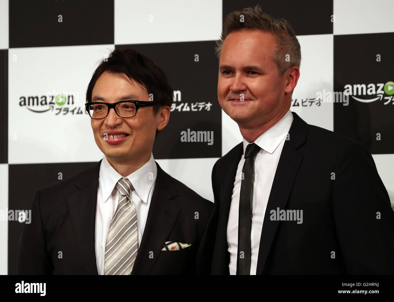 Tokyo, Japan. 31st May, 2016. Amazon Japan president Jasper Cheung (L ...