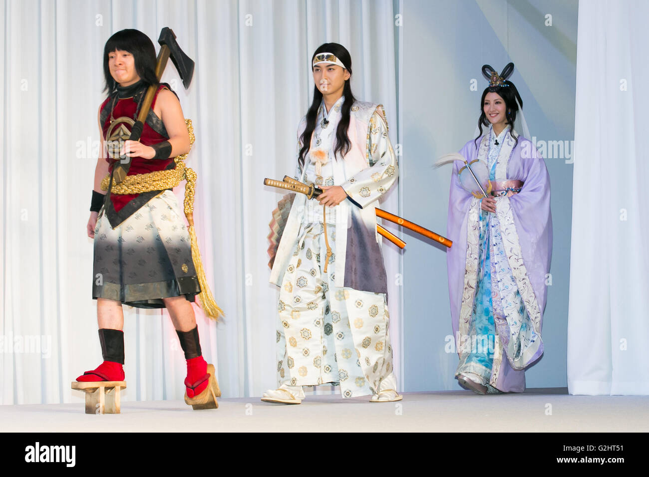(L to R) Japanese actors Gaku Hamada, Shota Matsuda and Nanao attend a ...