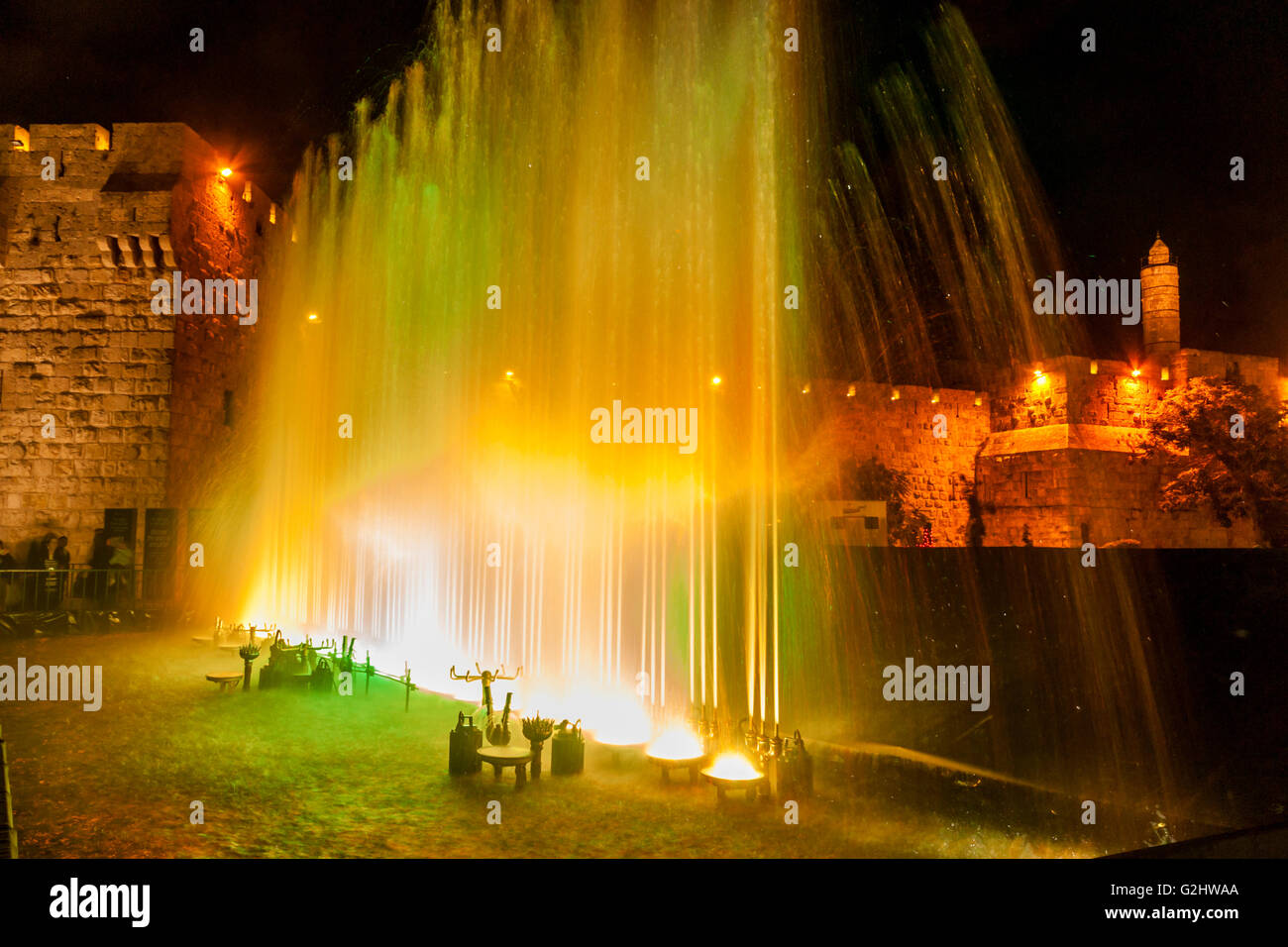 Jerusalem. 31st May, 2016. The "A moment with water" light show in ...