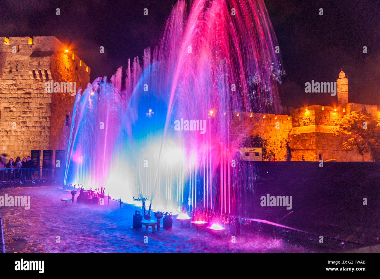 Jerusalem. 31st May, 2016. The "A moment with water" light show in ...