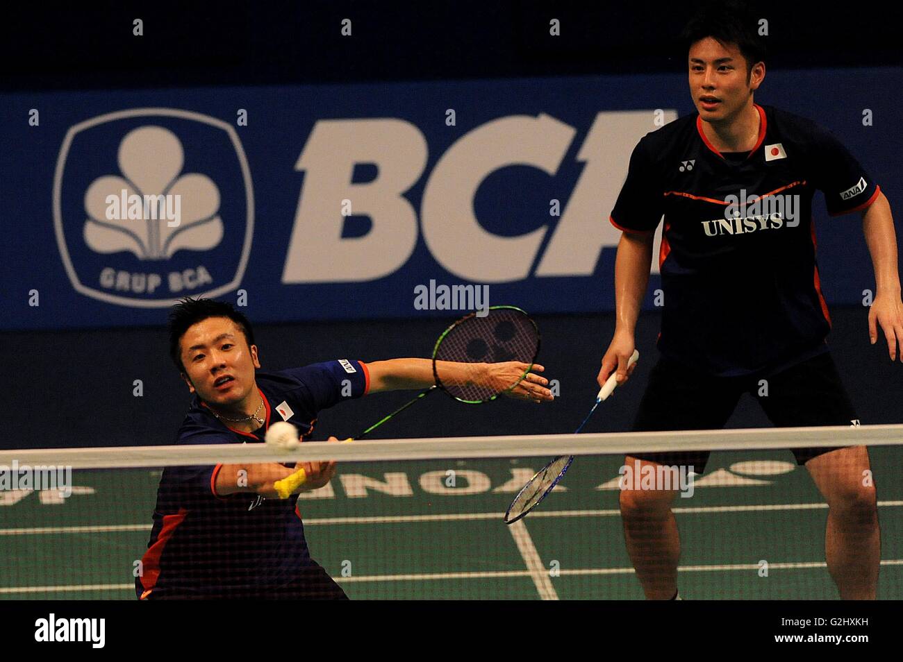 Jakarta, Indonesia. 1st June, 2016. Hiroyuki Endo (L) and Kenichi ...
