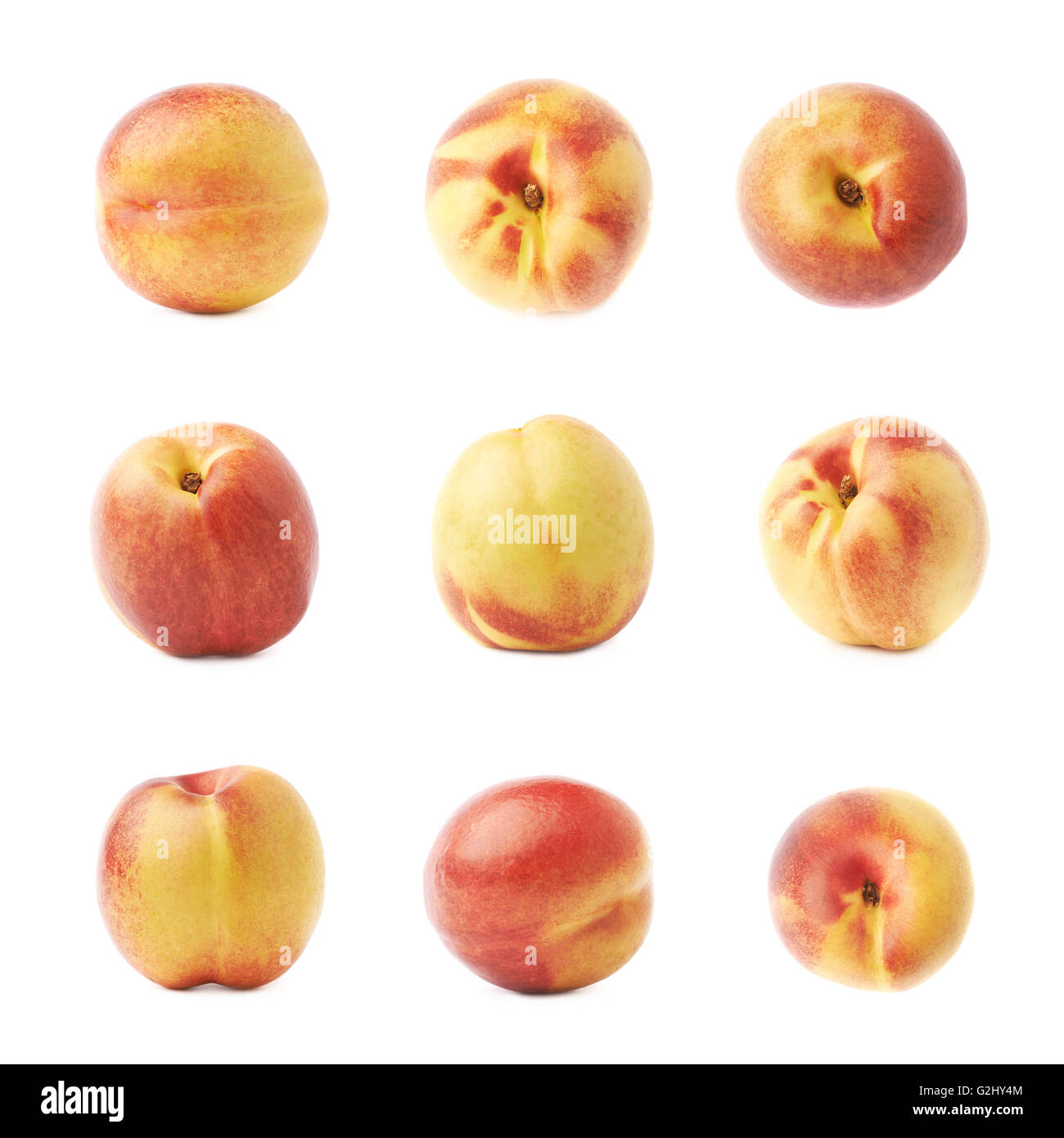 Single ripe nectarine isolated Stock Photo - Alamy