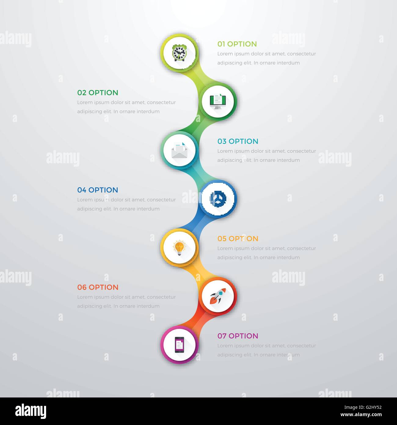 infographics timeline seven options Stock Vector Image & Art - Alamy